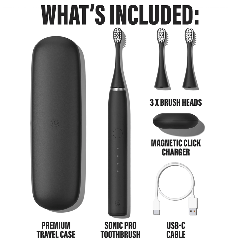 Sonic Pro Black Electric Toothbrush – Spotlight Oral Care EU