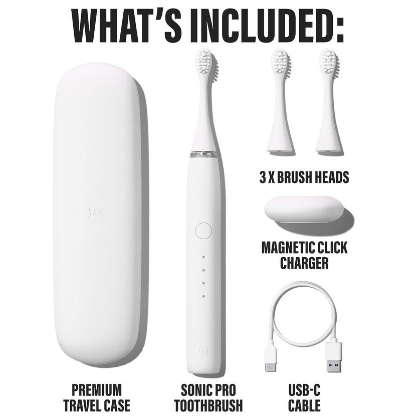 New Sonic Pro Toothbrush - Pure White – Spotlight Oral Care EU