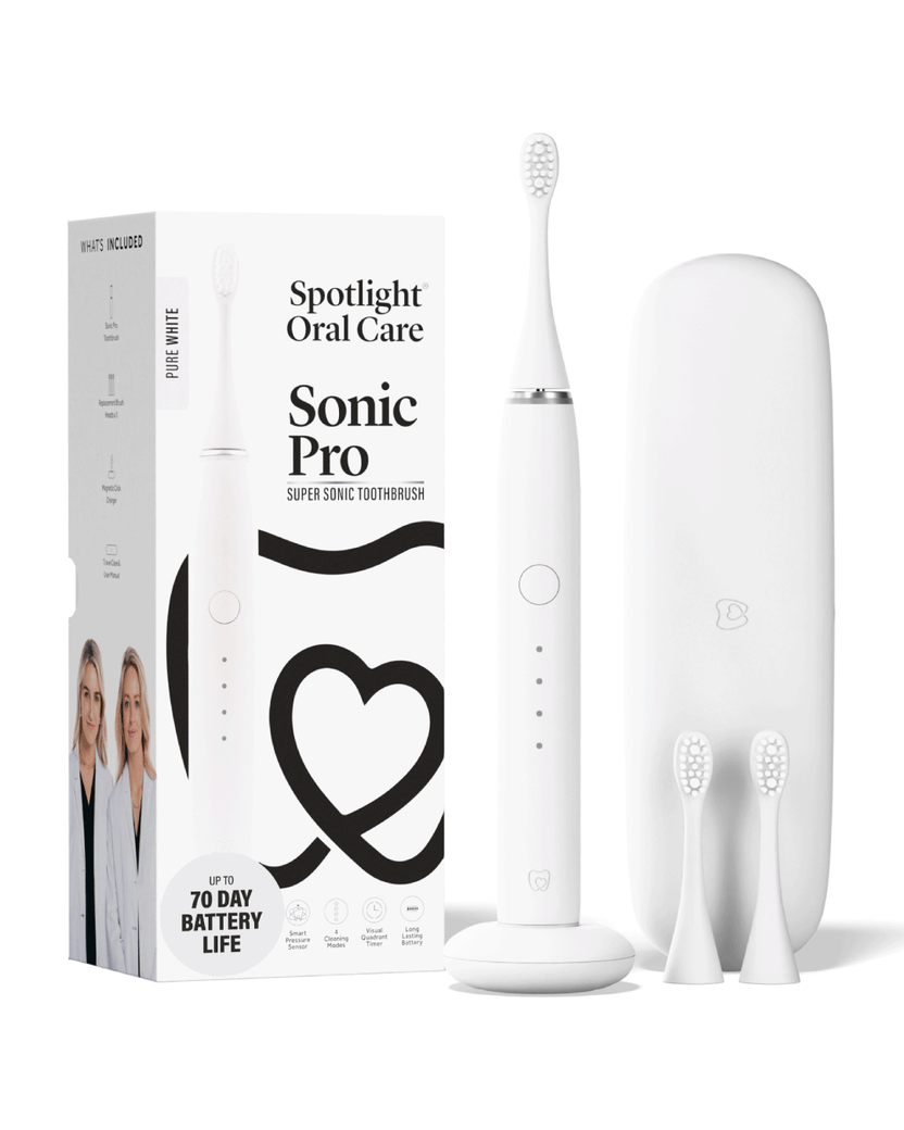 New Sonic Pro Toothbrush - Pure White – Spotlight Oral Care EU